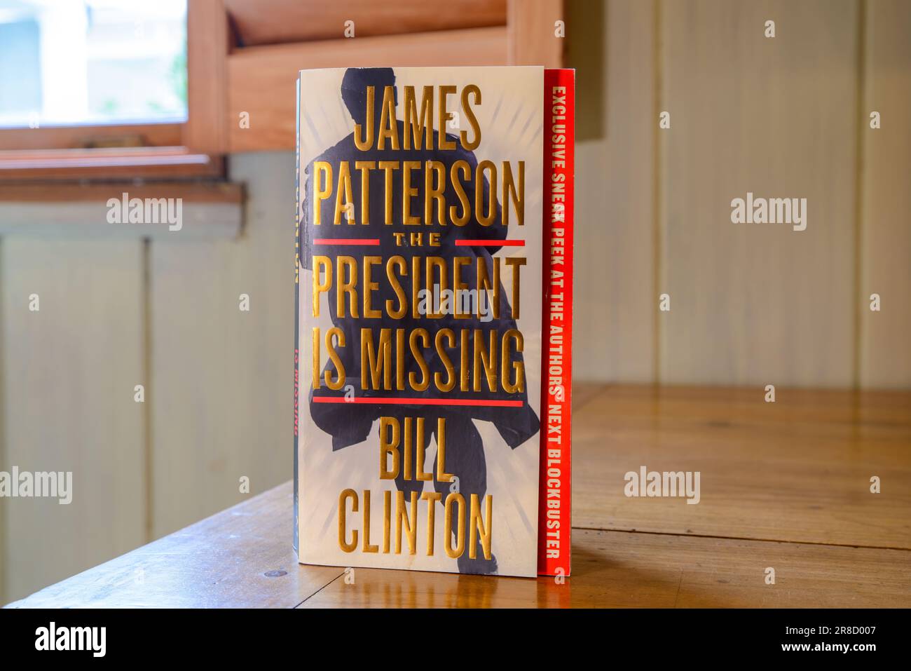 NEW ORLEANS, LA, USA - JUNE 19, 2023: Front cover of "The President is Missing," a novel by ...