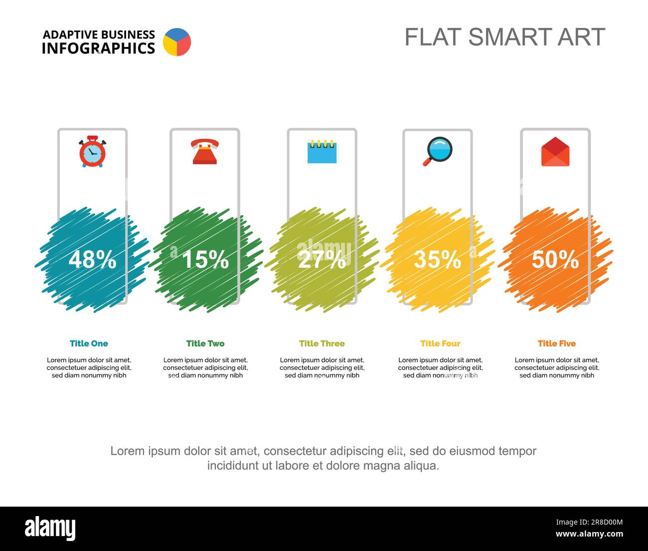 Progress Percentage Chart Slide Template Stock Vector Image & Art - Alamy