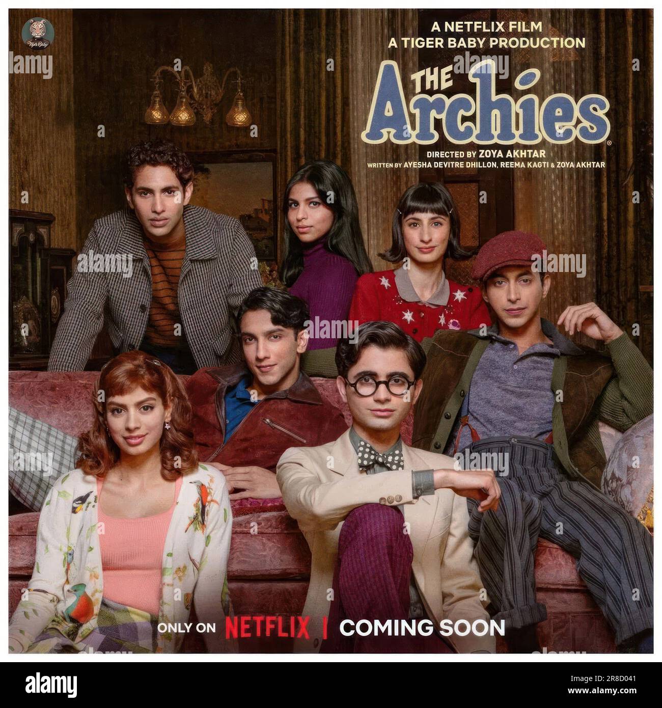 THE ARCHIES, from left: Agastya Nanda (top), Khushi Kapoor (front left ...