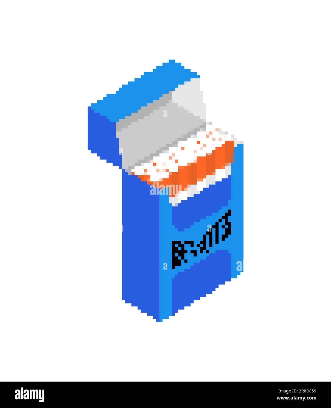 Pack of cigarettes pixel art. 8 bit pixelated Vector illustration Stock ...