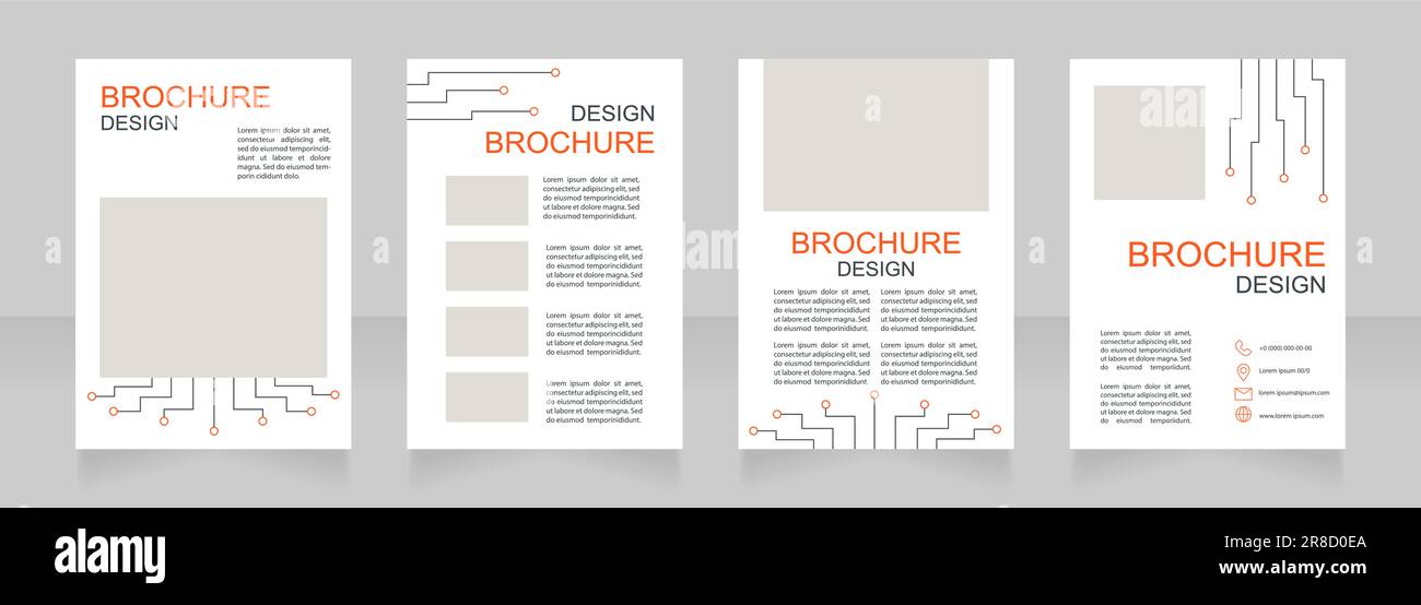 Connection house to network service blank brochure design Stock Vector ...