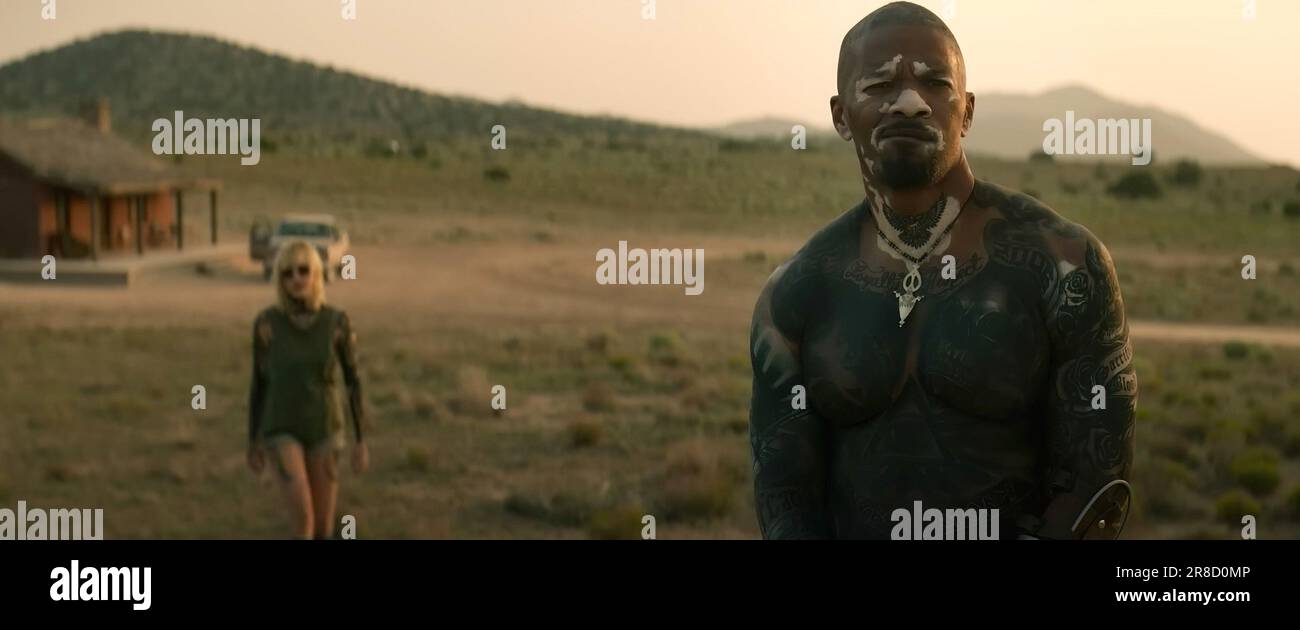 GOD IS A BULLET, from left: Maika Monroe, Jamie Foxx, 2023. © XYZ Films ...