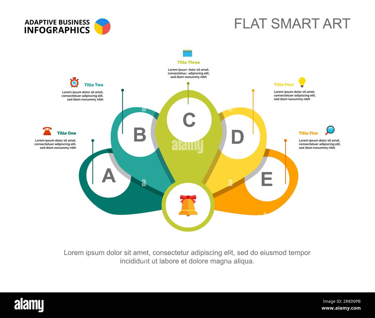 Five Strategy Elements Slide Template Stock Vector Image & Art - Alamy