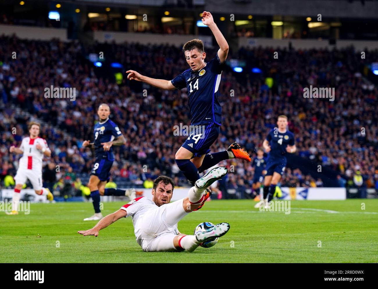 Scotland's Billy Gilmour and Georgia's Solomon Kvirkvelia battle for ...