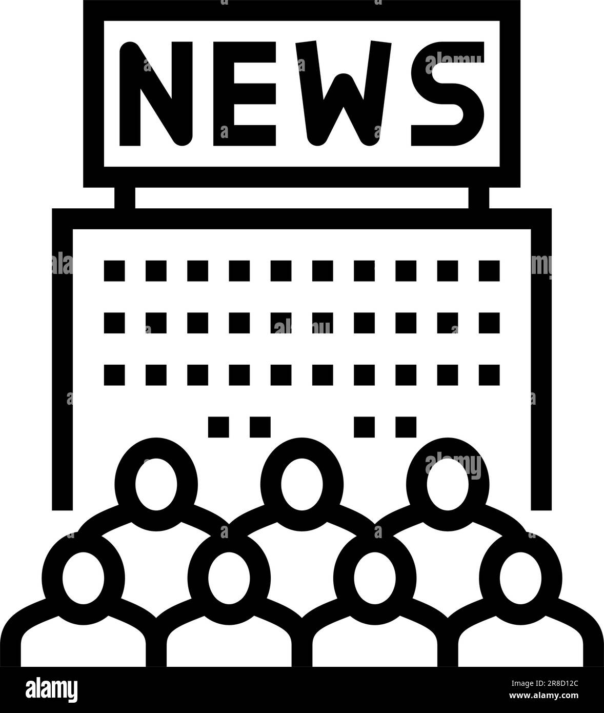 editorial news media line icon vector illustration Stock Vector Image ...