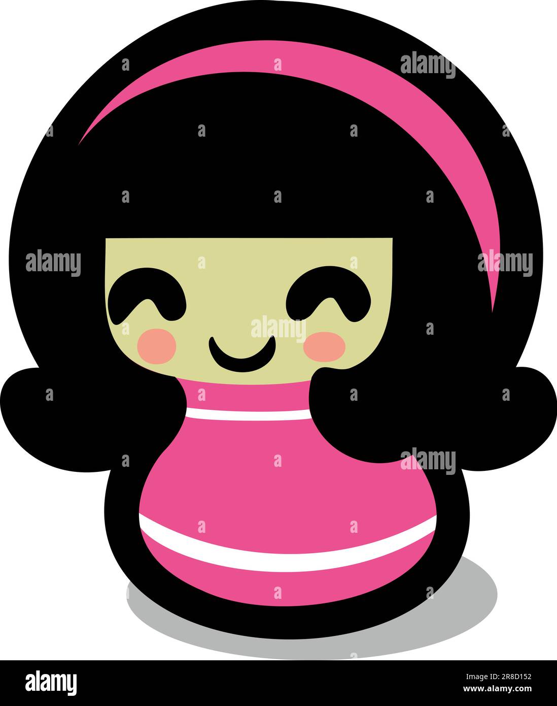 Cute girl icon over hi-res stock photography and images - Alamy