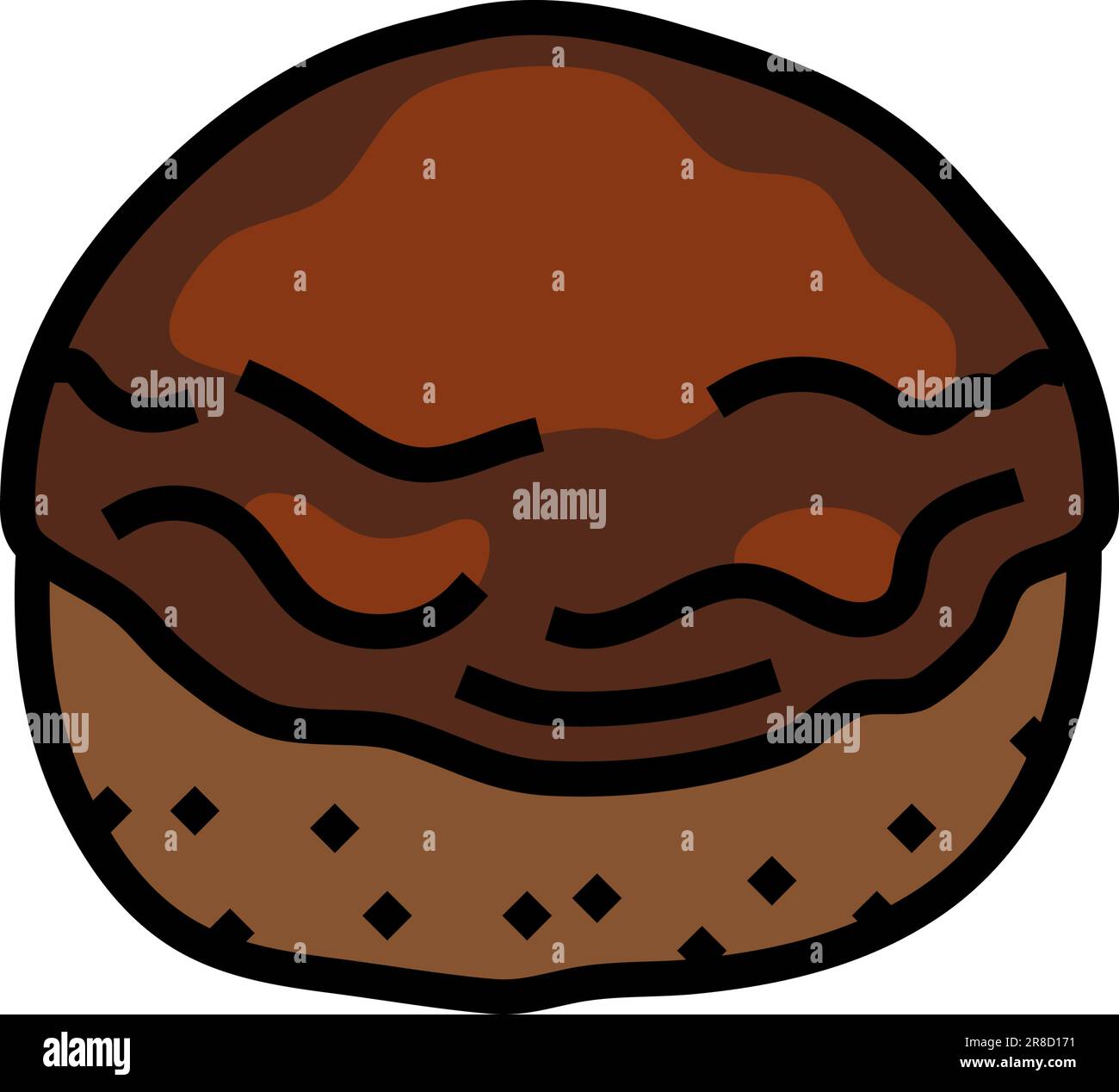 chocolate bun food meal color icon vector illustration Stock Vector ...