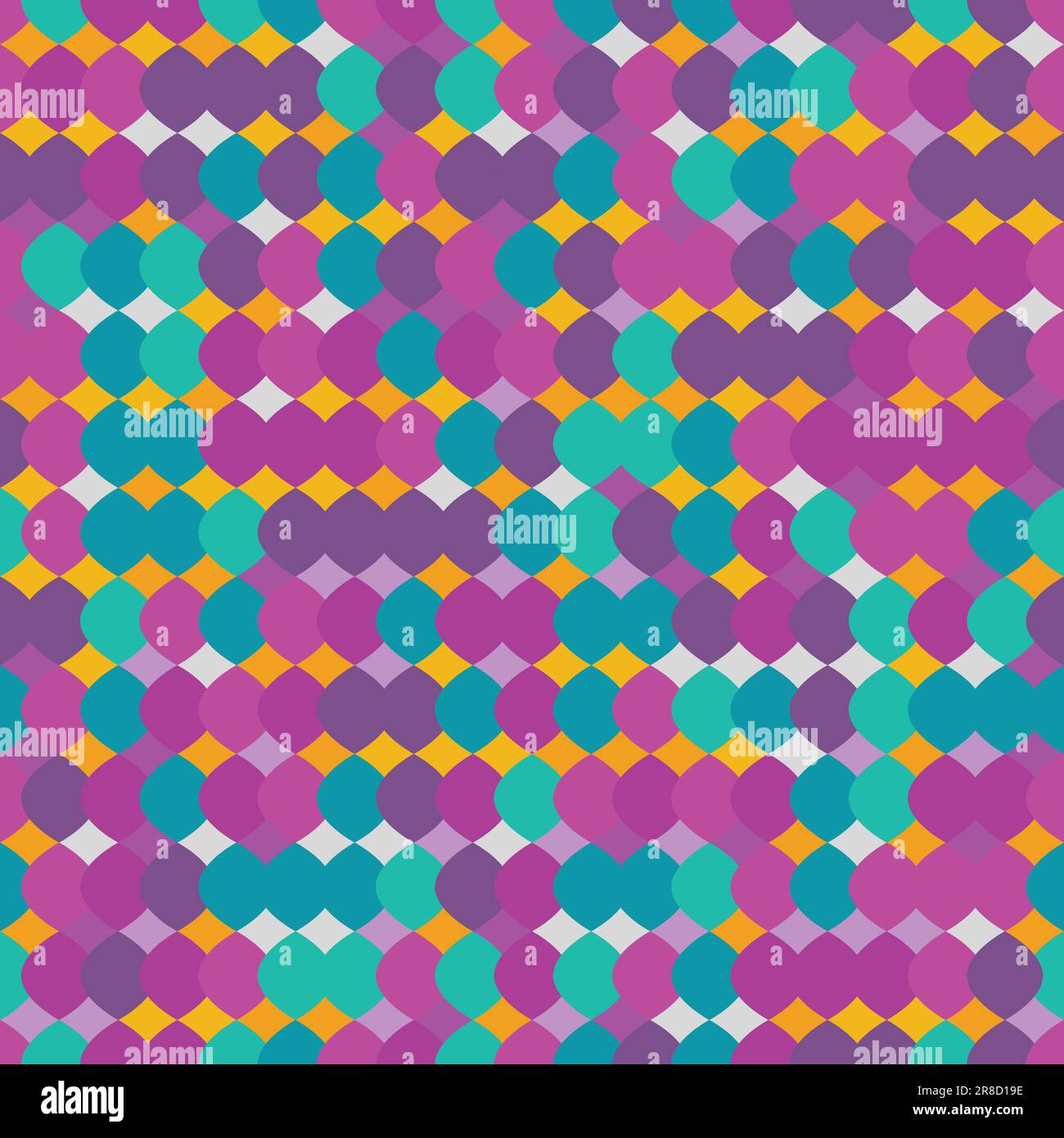 Retro geometric seamless pattern background. Bright Vector illustration ...