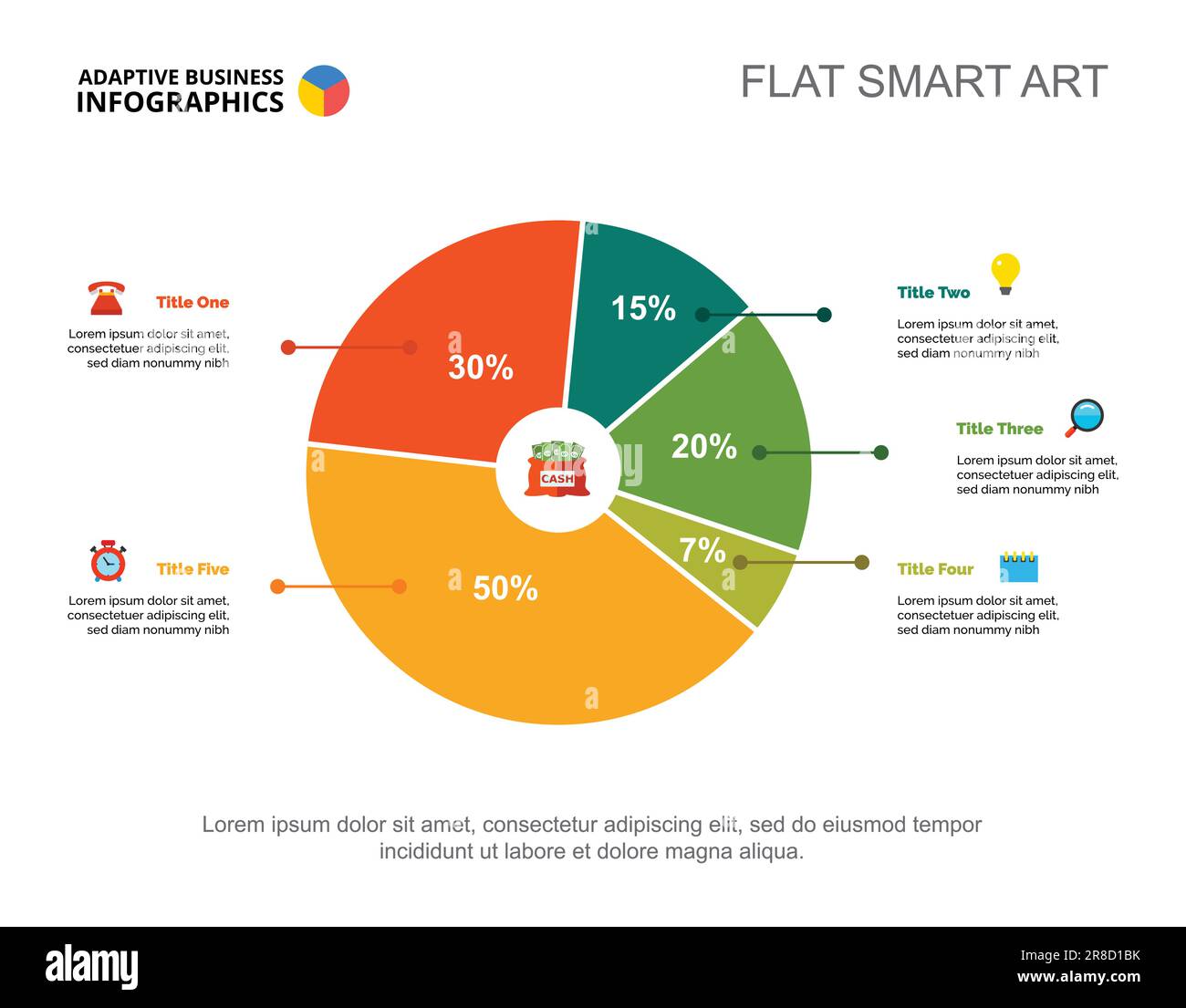 Financial Pie Chart Slide Template Stock Vector Image & Art - Alamy