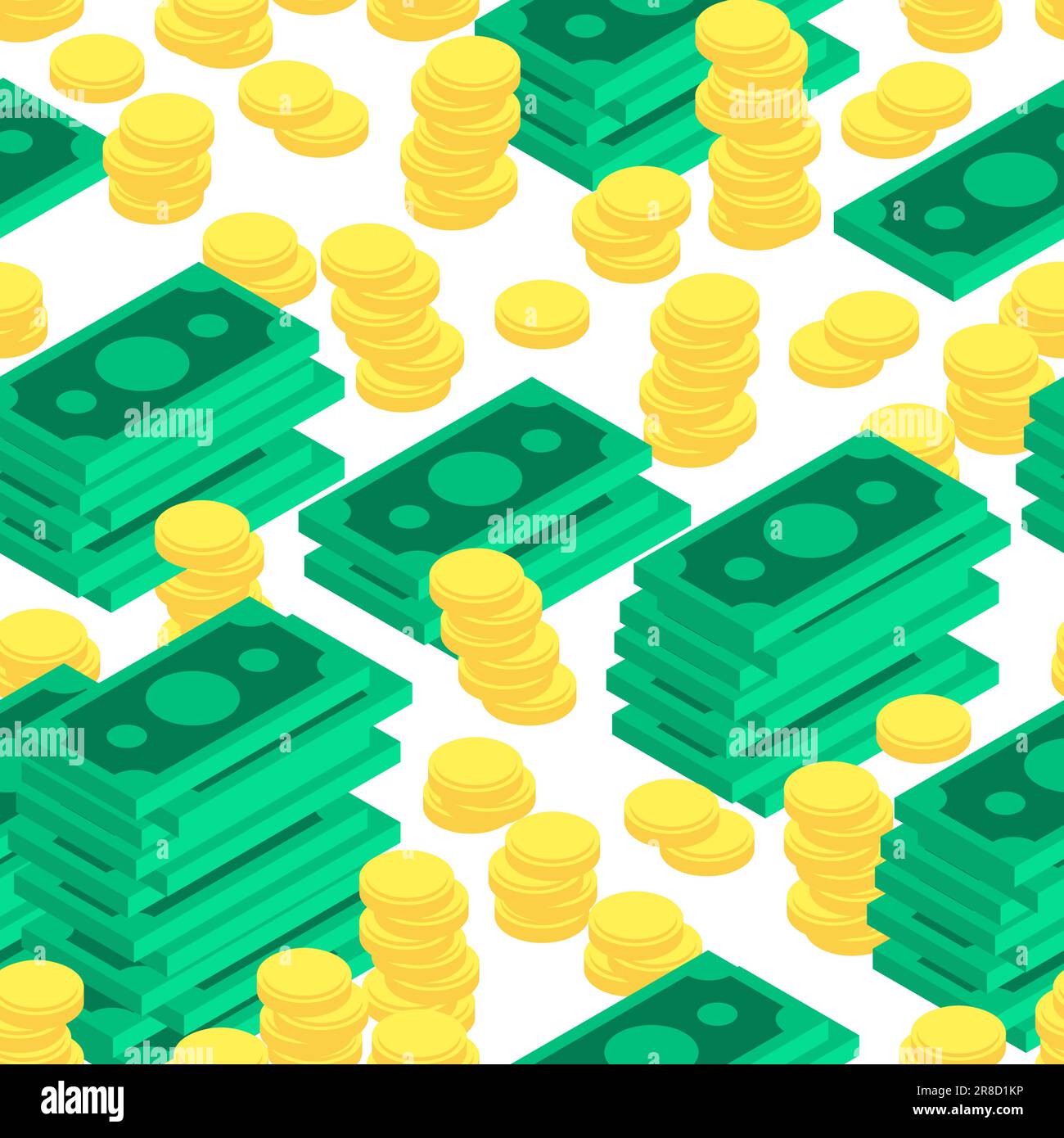Money isometric style pattern seamless. dollars background. Rich ...