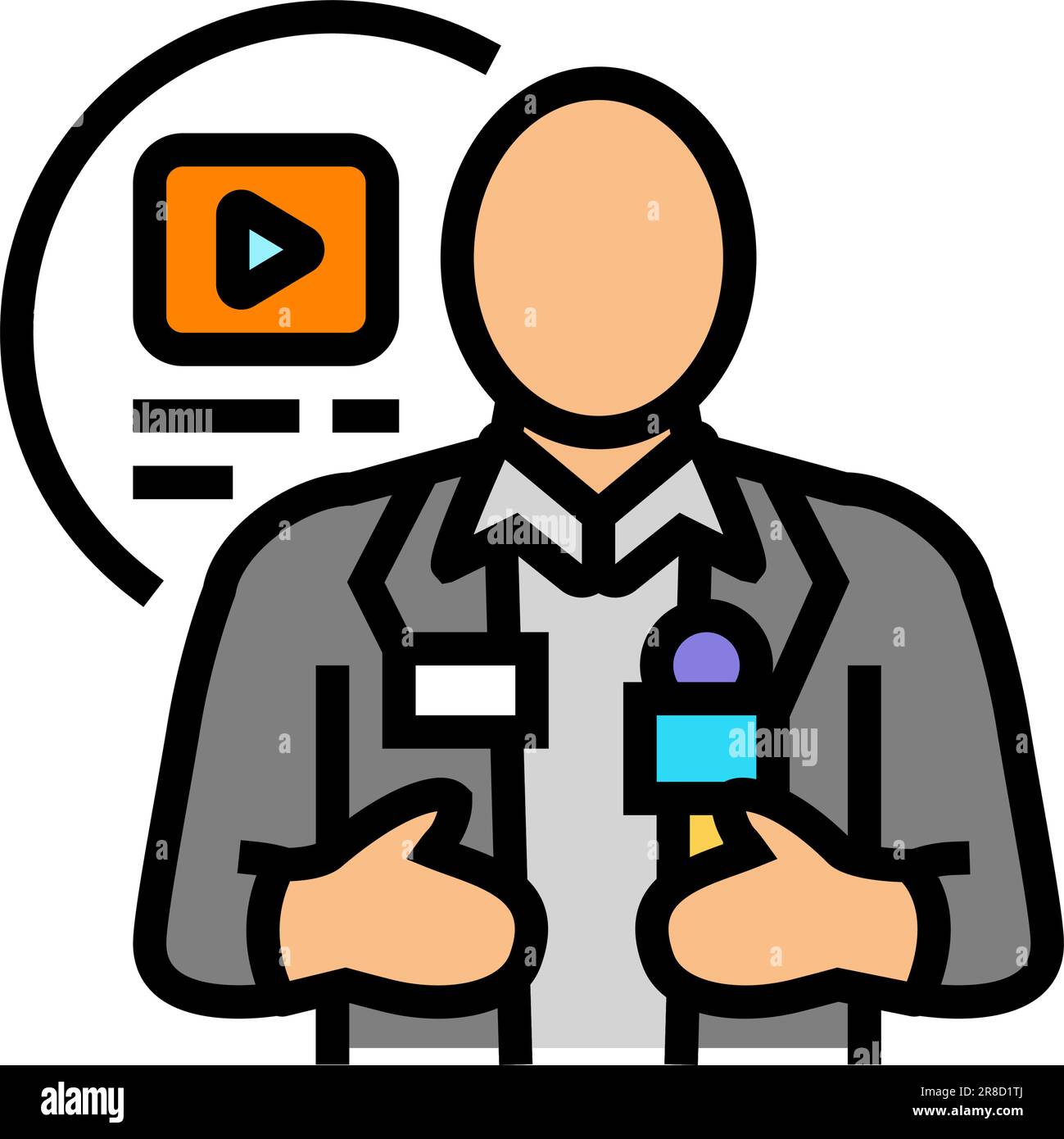 Correspondent news media icon Stock Vector Images - Alamy