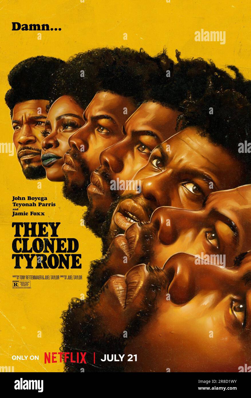 THEY CLONED TYRONE, US poster, from left: Jamie Foxx, Teyonah Parris ...
