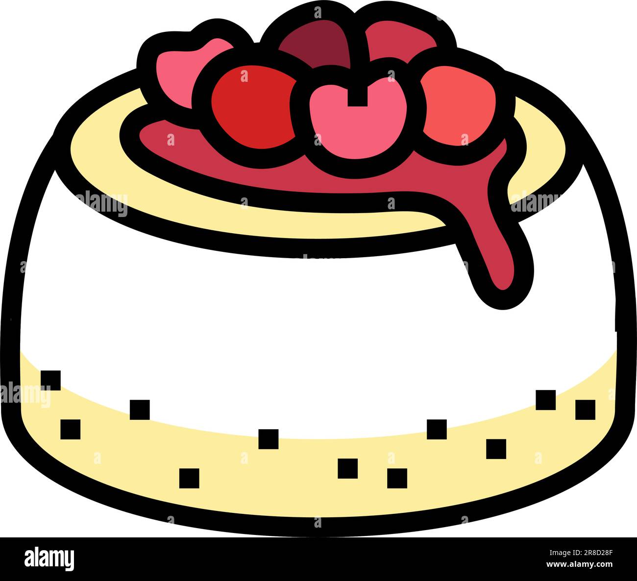 panna cotta sweet food color icon vector illustration Stock Vector ...