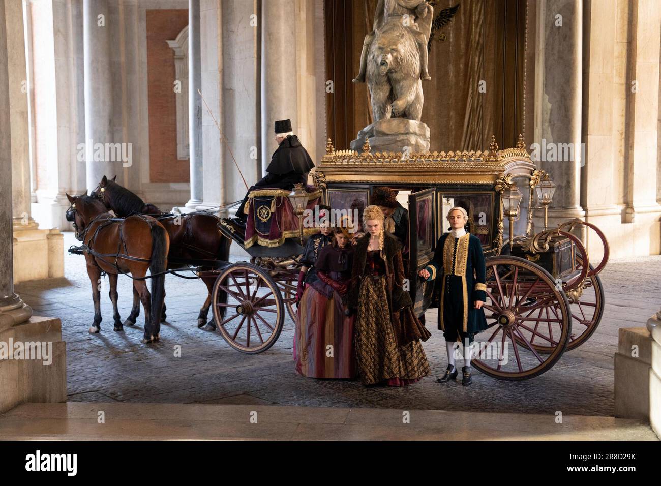 THE GREAT, center from left: Charity Wakefield, Phoebe Fox, Elle Fanning, Belinda Bromilow ...