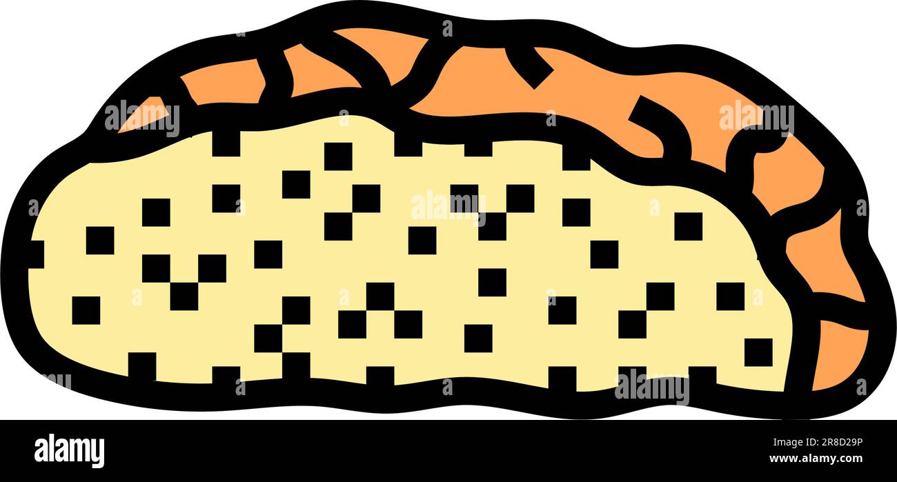 almond biscotti food snack color icon vector illustration Stock Vector ...