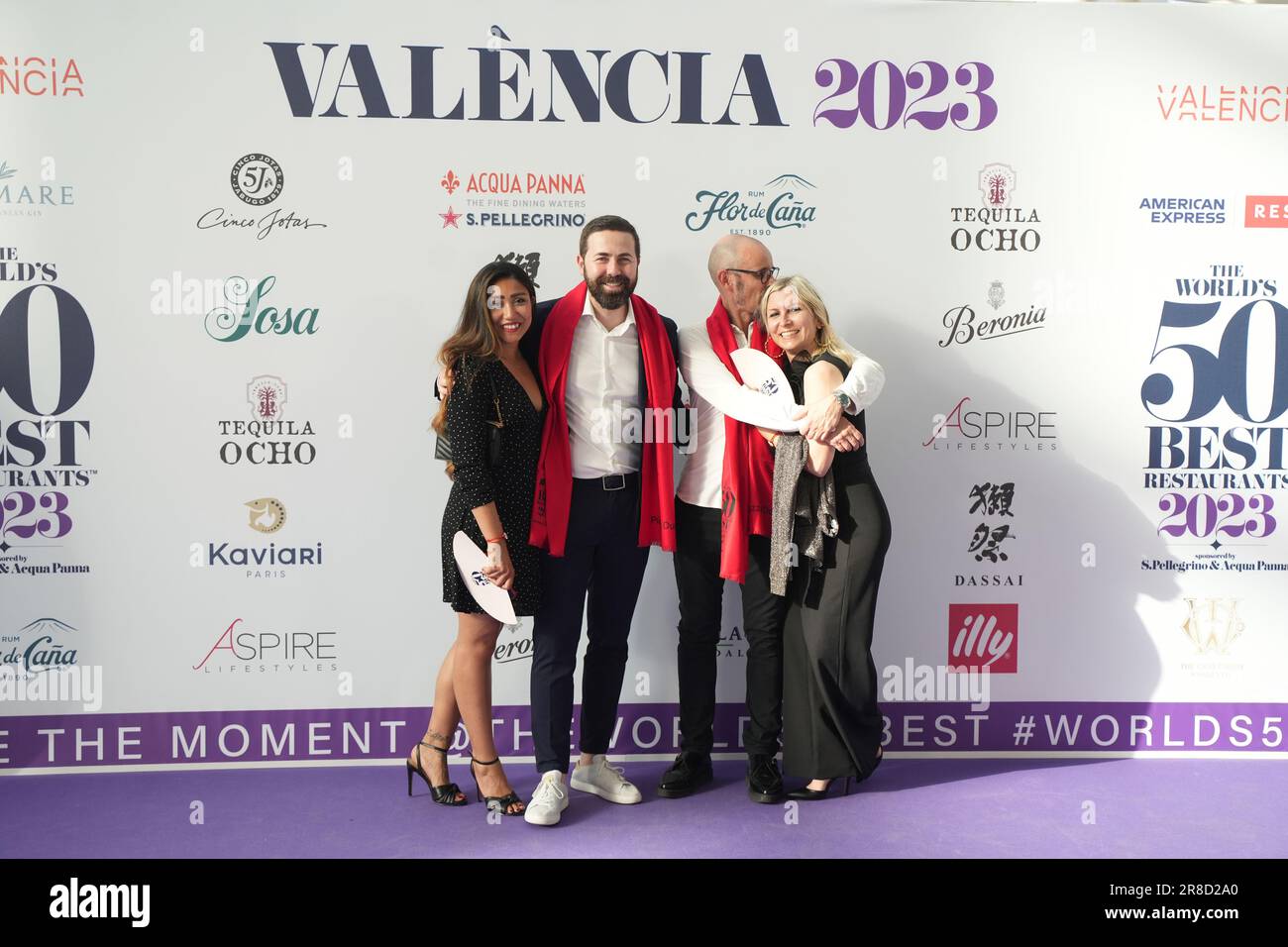 Piazza Duomo chef Enrico Crippa (2r) poses during 'The World's 50 Best ...
