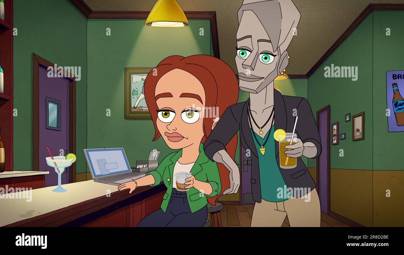 HUMAN RESOURCES, from left: Sarah (voice: Florence Pugh), Van the Logic ...