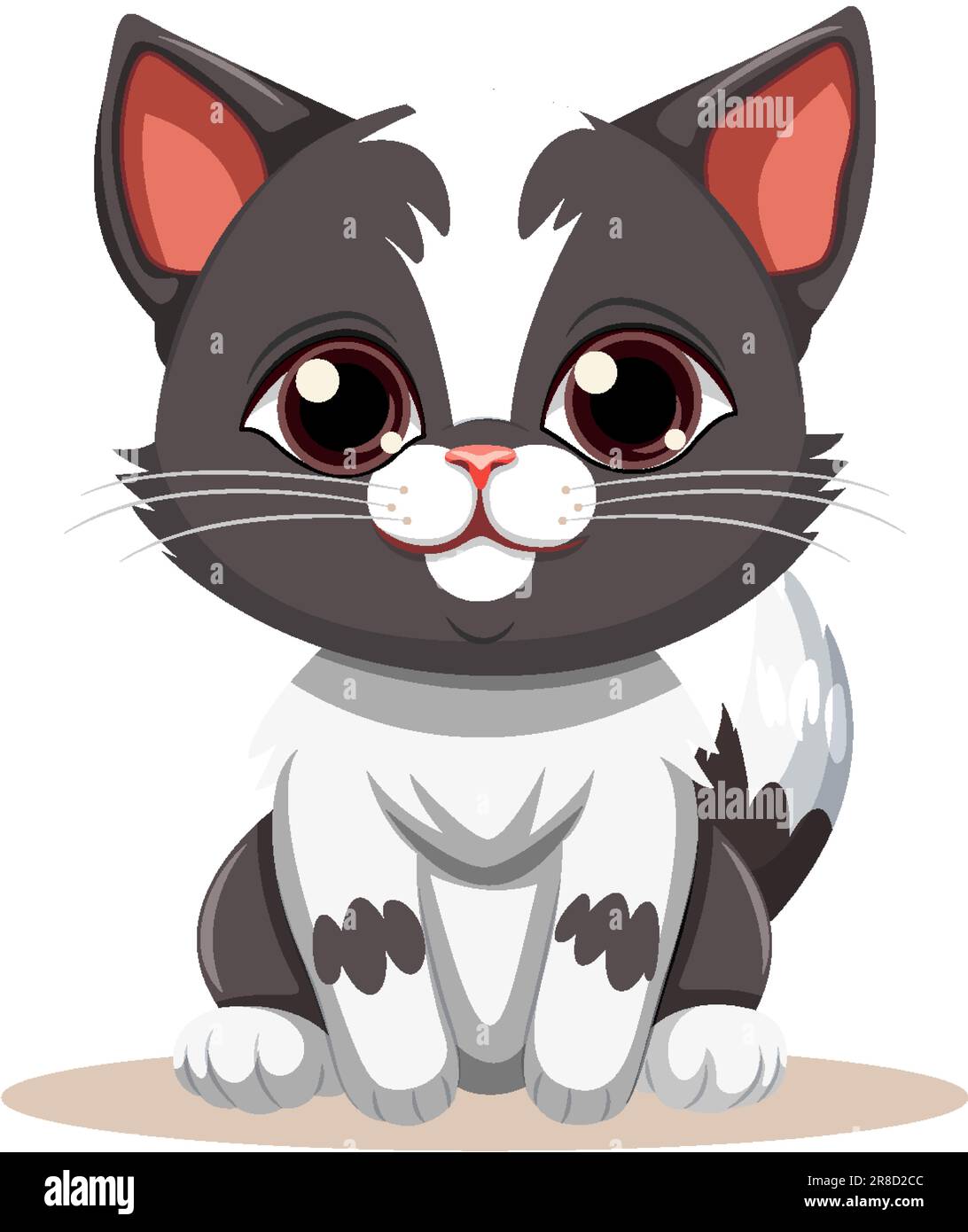 Sweet eyed Kitten Cartoon Character illustration Stock Vector Image ...