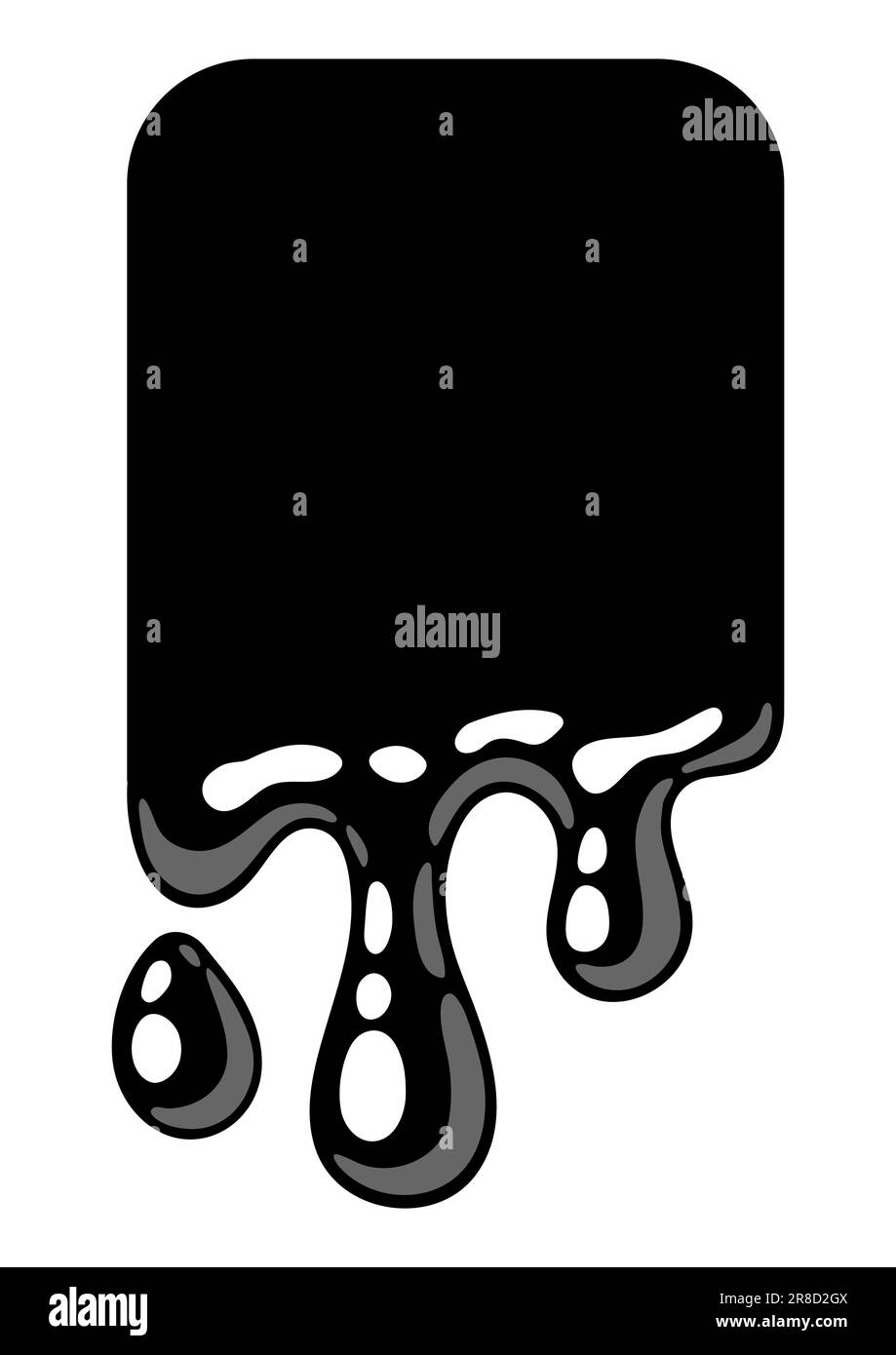 Dripping flowing slime. Toxic mucus smudges drips. Leaking paint streak ...