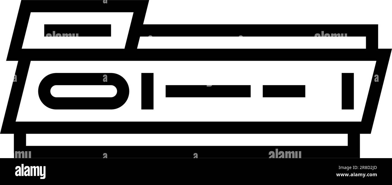 news ticker media line icon vector illustration Stock Vector Image ...