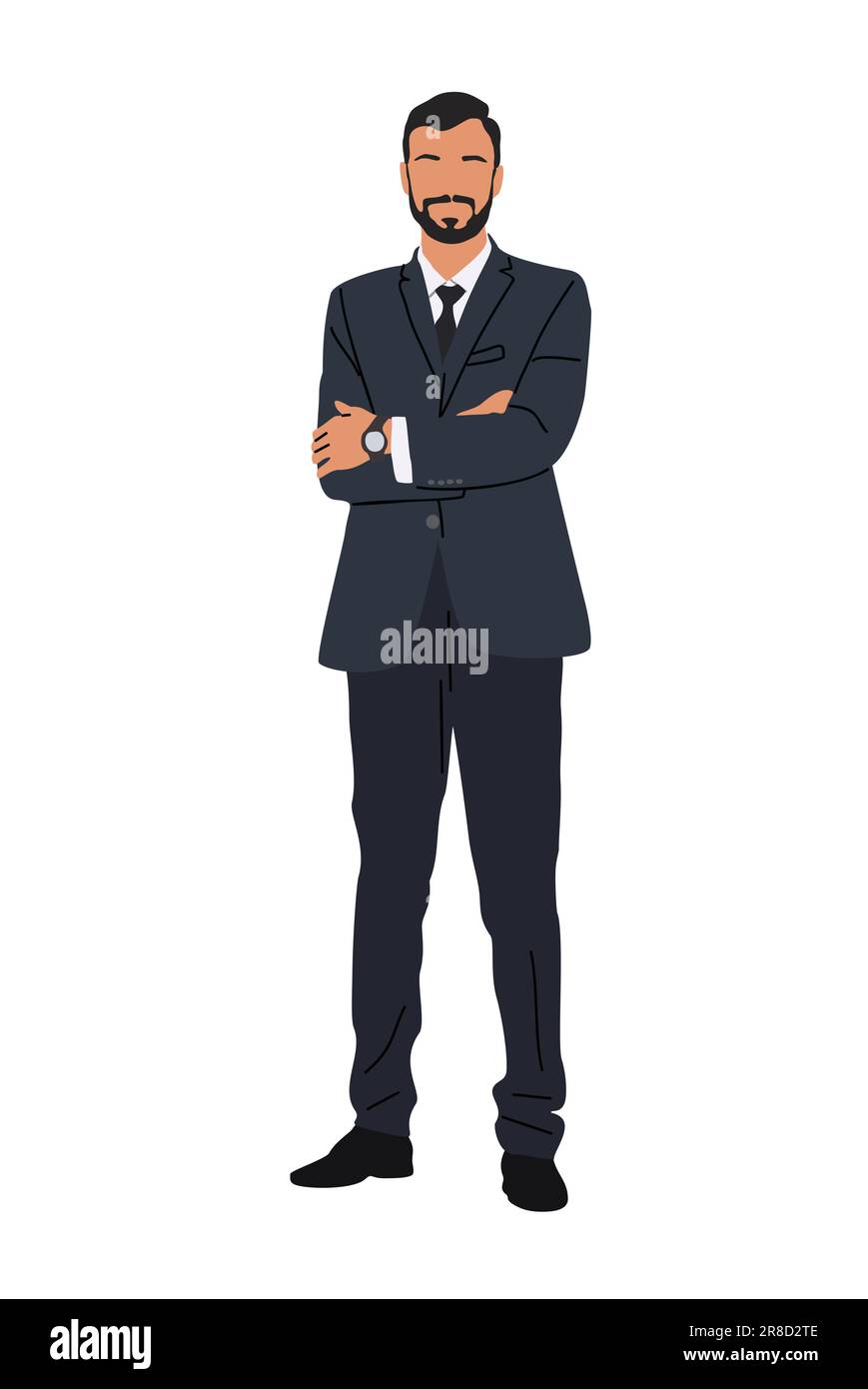 Business man character standing vector on white Stock Vector Image ...
