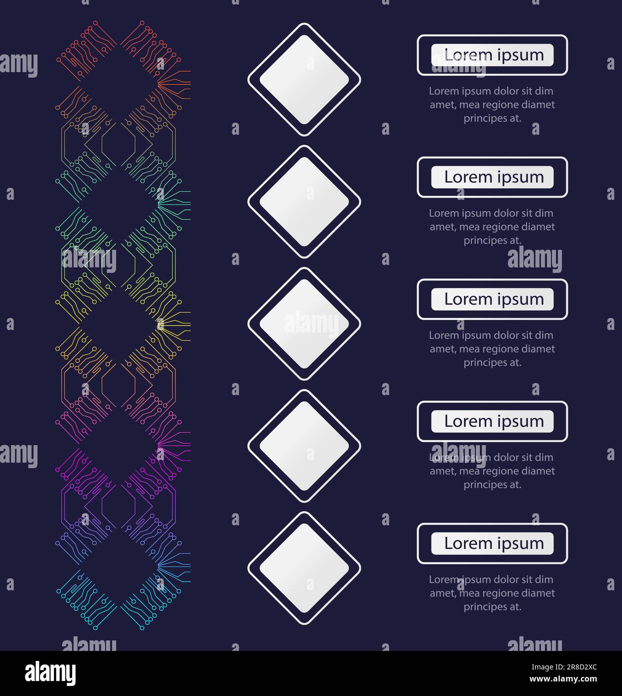 Circuit board components infographic chart design element set Stock ...
