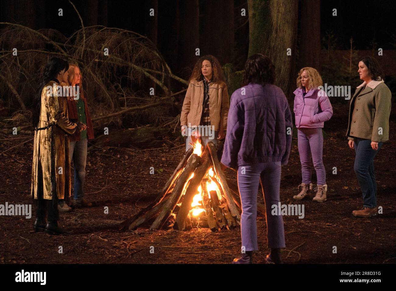 YELLOWJACKETS, from left: Simone Kessell, Lauren Ambrose, Tawny Cypress ...