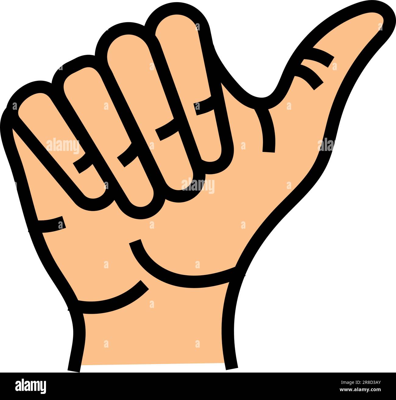 opposable thumb human evolution color icon vector illustration Stock ...