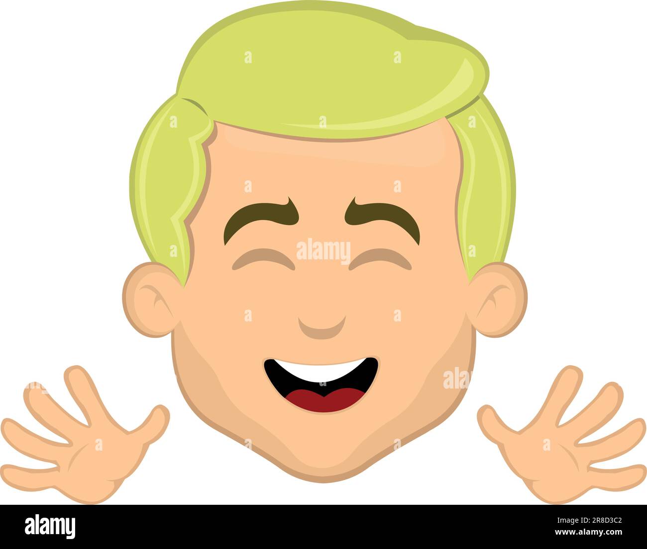 Happy man waving hand cartoon hi-res stock photography and images - Alamy