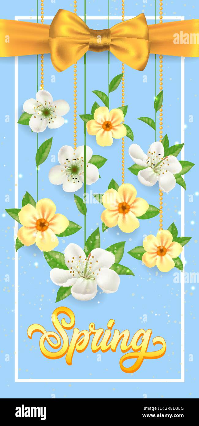 Hanging yellow flowers Stock Vector Images - Alamy