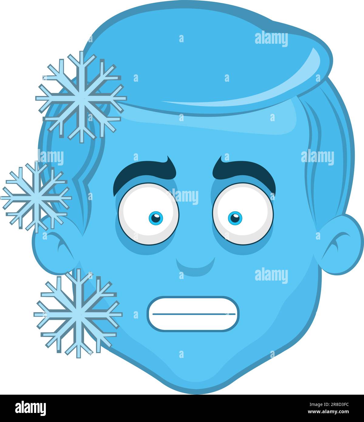 vector head blond man light eyes frozen frost Stock Vector Image & Art ...