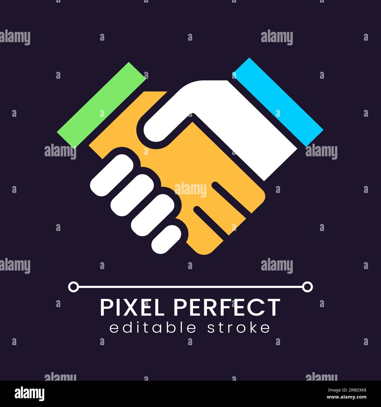 Pixel art handshake icon hi-res stock photography and images - Alamy