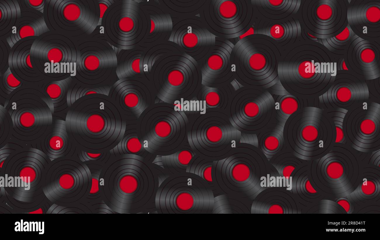 Seamless pattern from music audio of an old vintage retro hipster ...