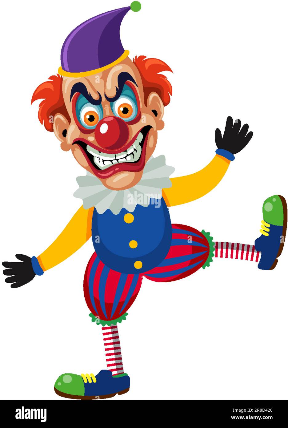 A creepy clown cartoon character illustration Stock Vector Image & Art ...