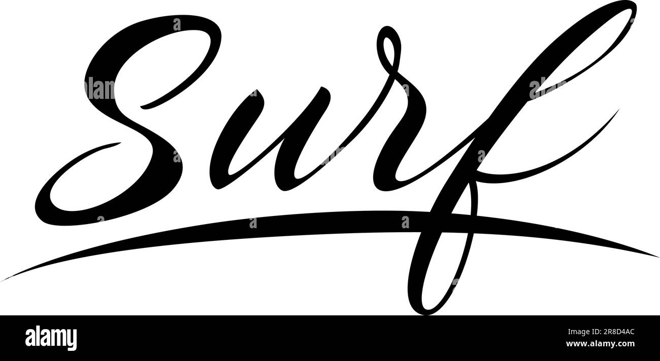 Surf lettering with underlining Stock Vector Image & Art - Alamy