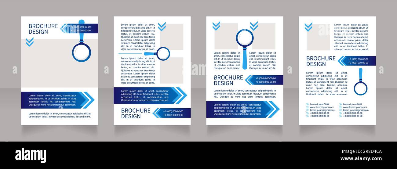 Job interview process guideline blank brochure layout design Stock ...
