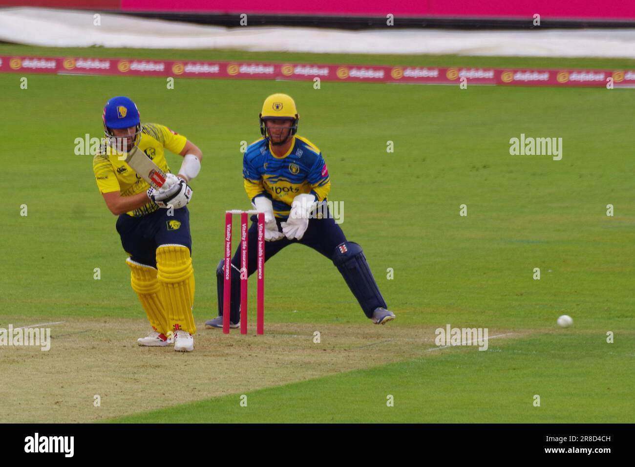 Chester le Street, 20 June 2023. Oliver Robinson batting for Durham ...