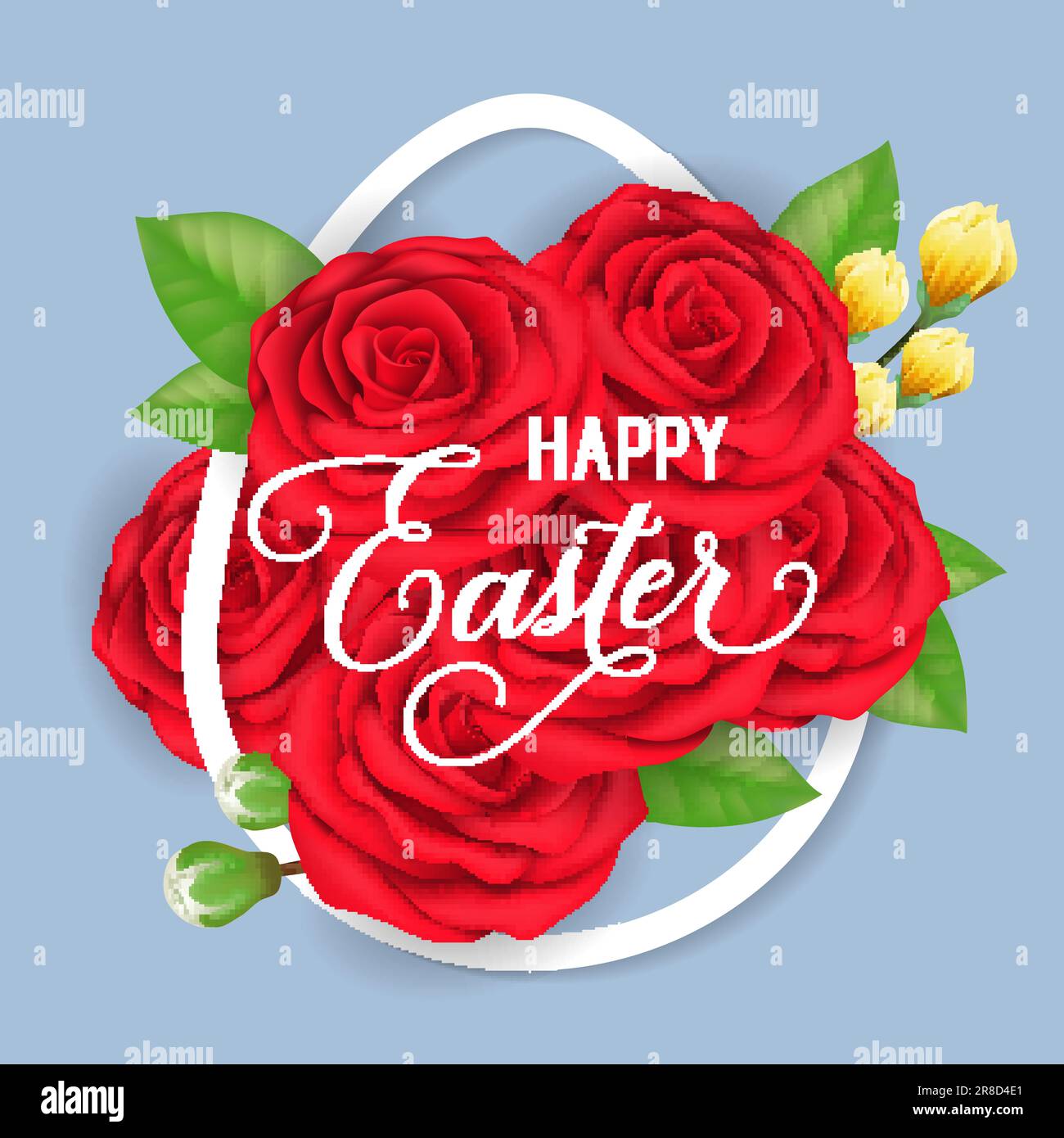 Grey background of red roses Stock Vector Images - Alamy