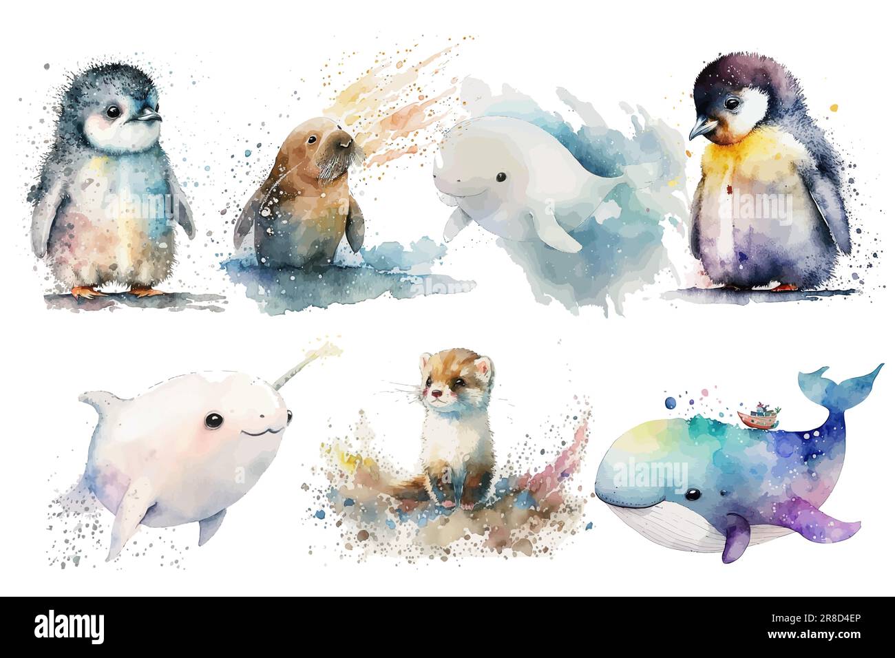 Simple Watercolor Animals
