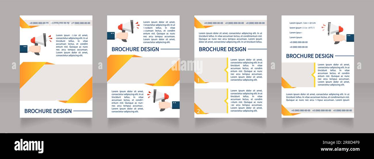 Diverse workforce guideline blank brochure layout design Stock Vector ...