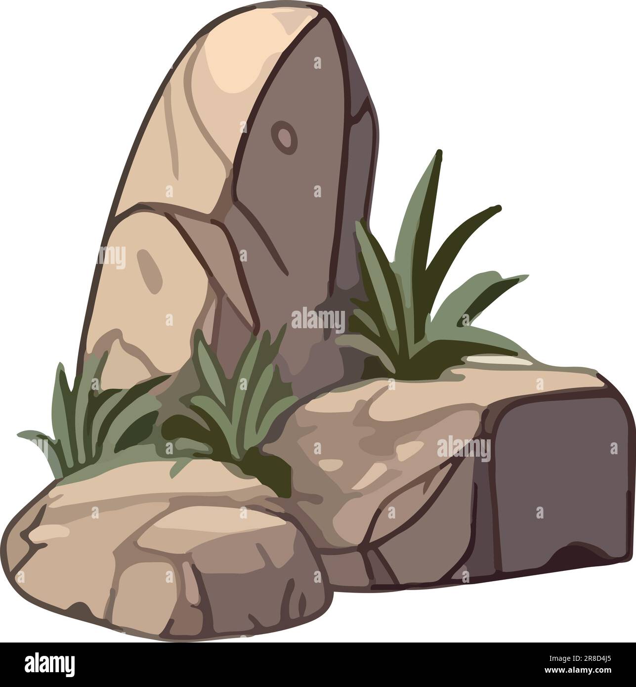 Rocks blocks Stock Vector Images - Alamy