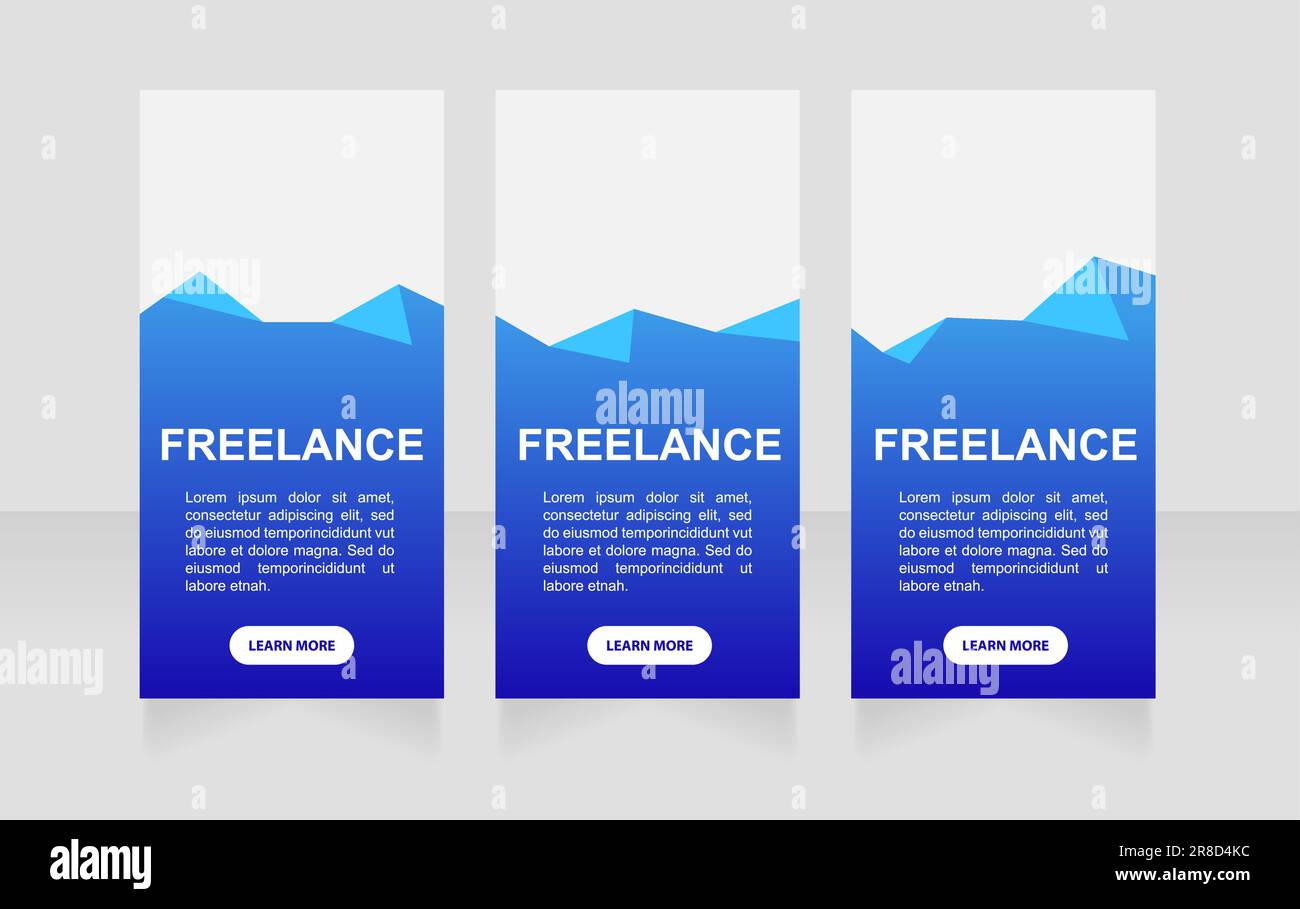 Freelance translator positions web banner design template Stock Vector ...