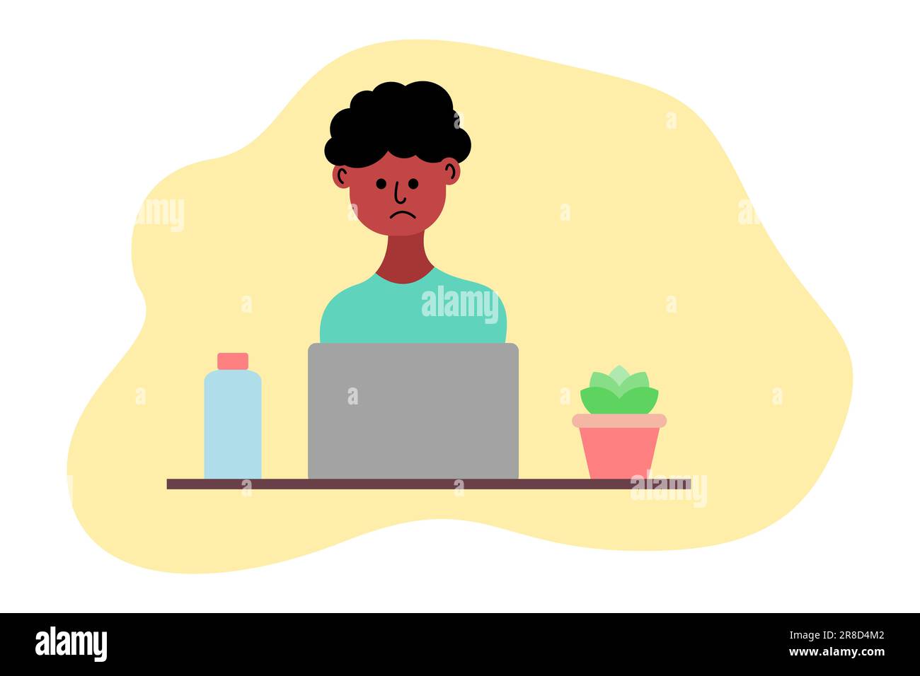 Confused young unhappy sad Stock Vector Images - Alamy