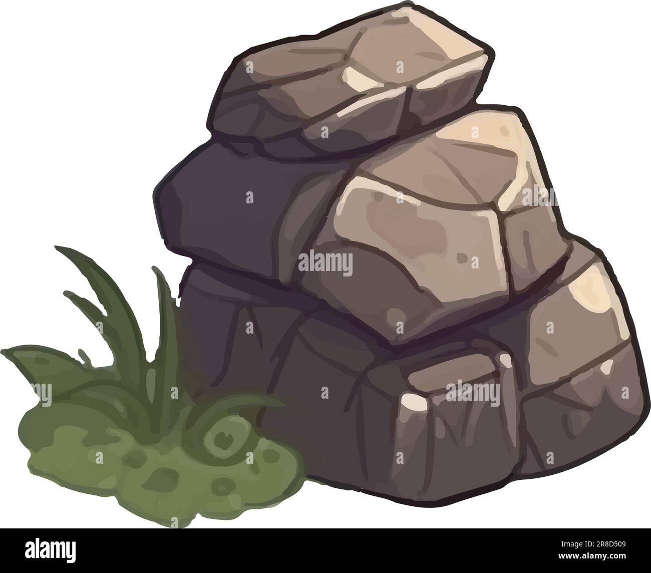 Old stone material heap in nature Stock Vector Image & Art - Alamy