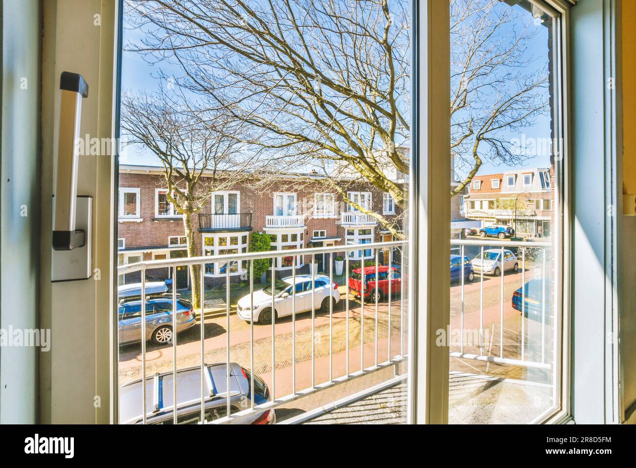 Buildings cars through window architecture hi-res stock photography and ...