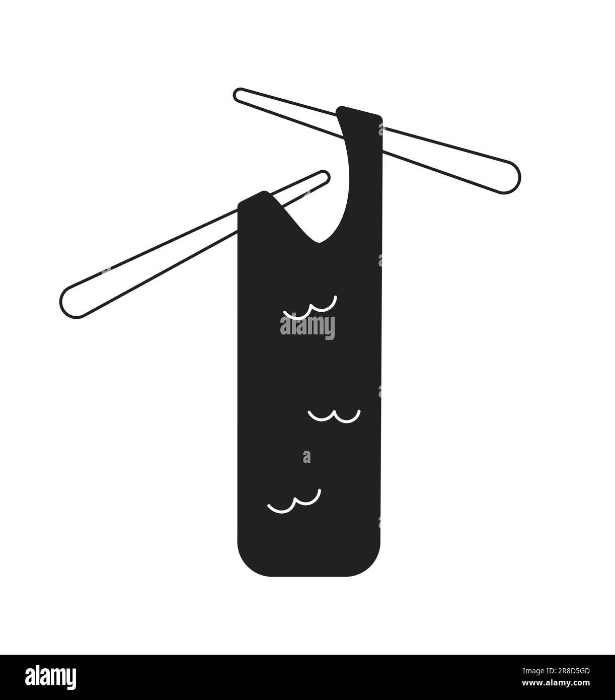 Knitting needles and wool illustration Black and White Stock Photos ...