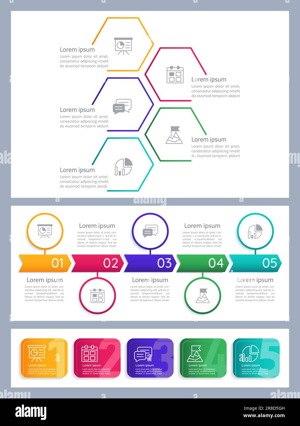Planning infographic chart design template set Stock Vector Image & Art ...
