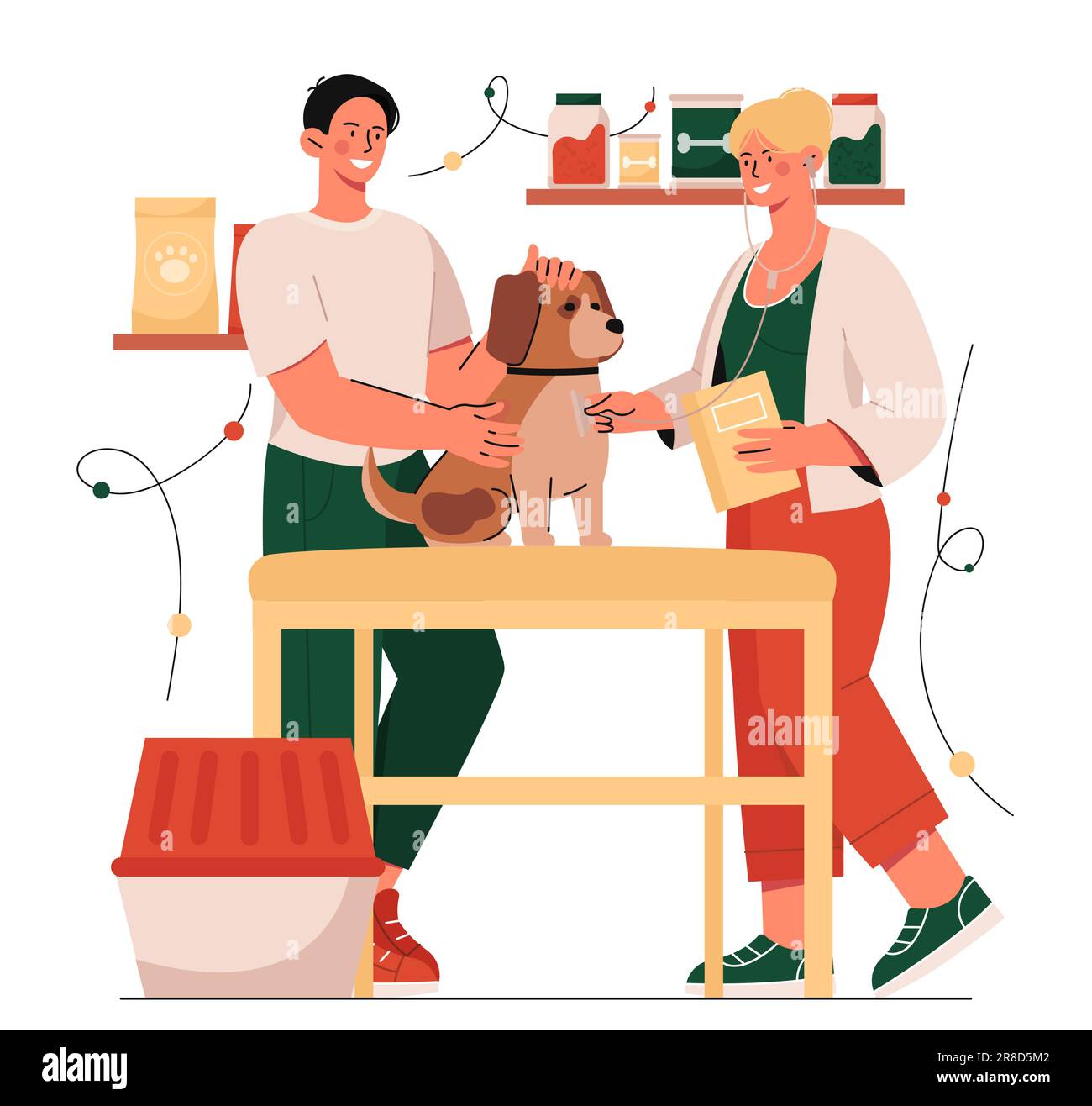 Medical examination dog in veterinary Stock Vector Images - Alamy