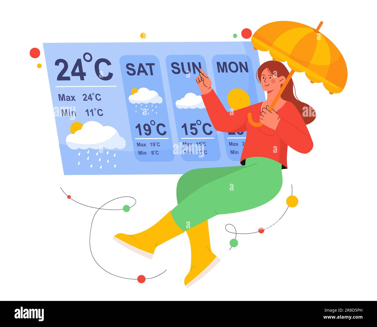 Weather forecasting host Stock Vector Images - Alamy