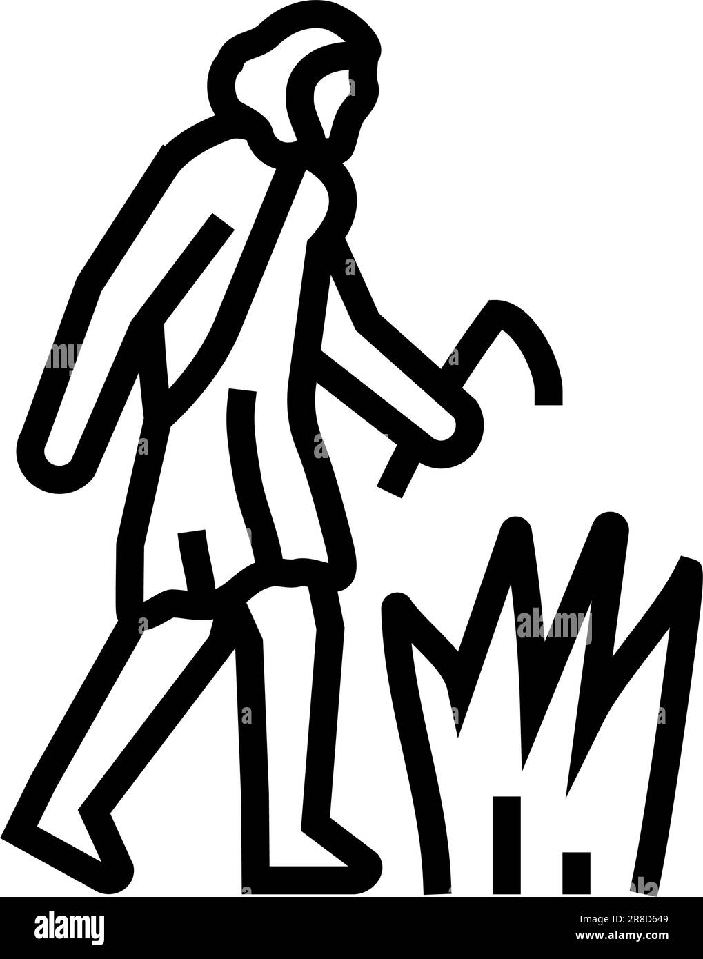 agricultural revolution human evolution line icon vector illustration ...